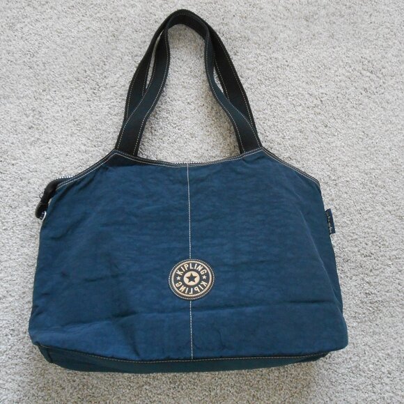 Kipling | Bags | Kipling Dark Blue Large Tote Bag Shoulder Bag Euc ...